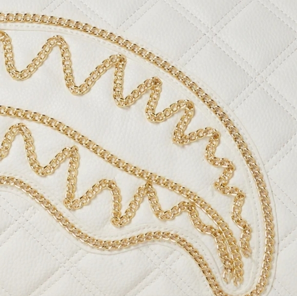 Sprayground | Bags | Sprayground Riviera Le Blanc Gold Chain Shark ...